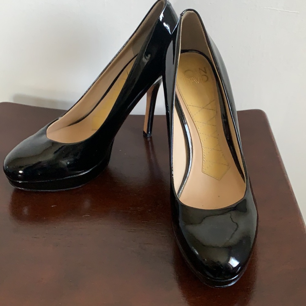 Black Patent Leather Shiny Tall Stilettos Size 8m - Gem